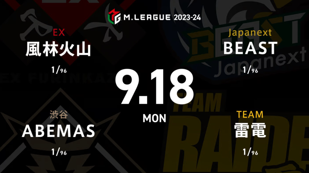 「ABEMA」の「Mリーグ2023-24シーズン」オフィシャルソングに UVERworld『ENCORE AGAIN』が決定 開幕式および初戦の模様は9月18日（月）午後5時30分より生放送 ...